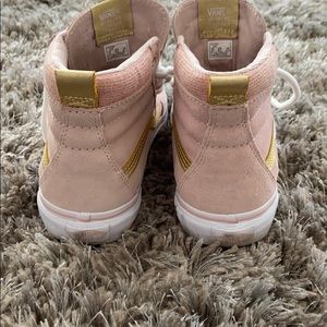 Vans | Shoes | Baby Pink Gold Vans | Poshmark